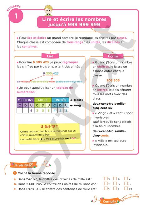 Extrait Tipi Maths CM1 Mon carnet de leçons CALAMEO Downloader