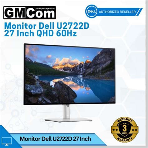 Jual Monitor Dell U2722d 27 Inch Qhd 60hz Hdmi Dp Usb-c Garansi 3 Tahun ...