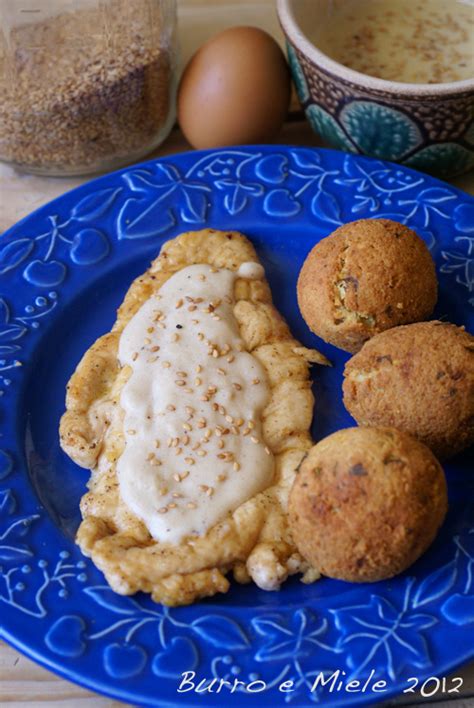 Burro E Miele Scaloppine Di Pollo Con Salsa Alla Tahina E Falafel
