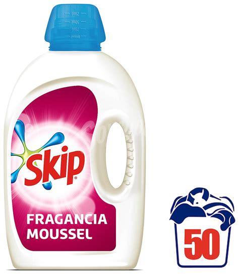 Skip Detergente máquina líquido fragancia Moussel Botella 50 dosis