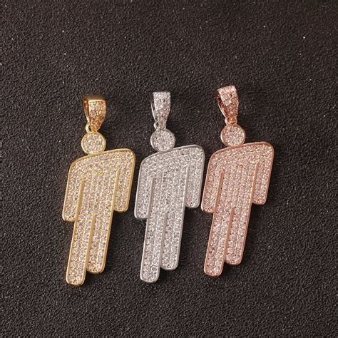 Billie Eilish Blohsh Necklace High Quality Hip Hop Twist Chain Black Brass With Zircon Tilted