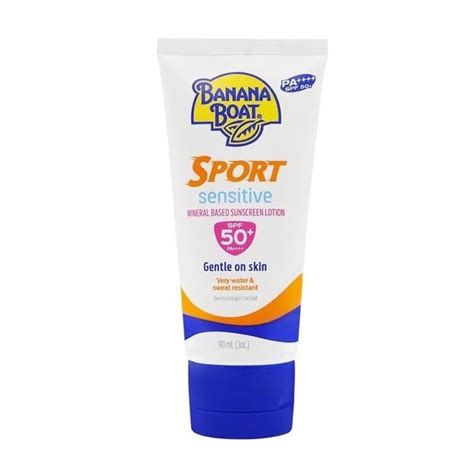 Banana Boat Sport Sensitive Sunscreen Lotion For Sensitive Skin 50 Spf