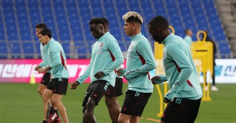 훈련하는 콜롬비아 축구대표팀