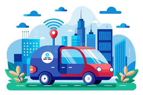 A Vibrant Depiction Of A Smart Mobility Concept Showcasing An