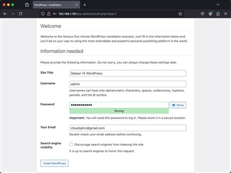 Install WordPress With Nginx And Lets Encrypt On Debian 12 CloudSpinx