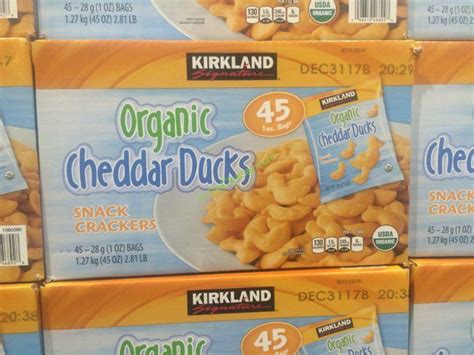 Kirkland Signature Organic Duck Crackers 45 Count Box Costco Chaser