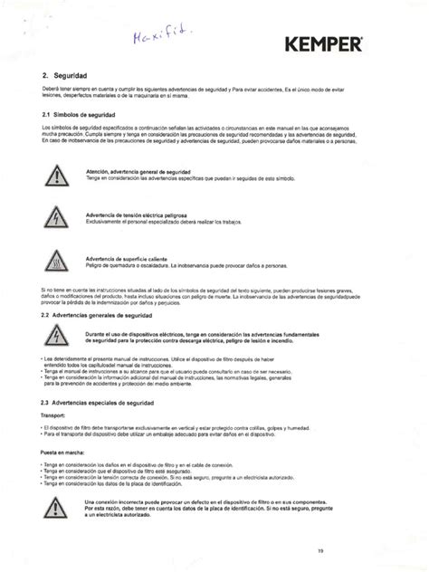 Maxifil Mantenimiento Pdf