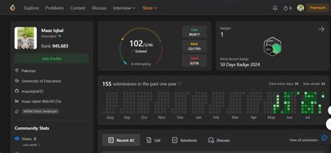 Maaz Iqbal On Linkedin Leetcode 100problems Codingjourney Gratitude Problemsolving 11
