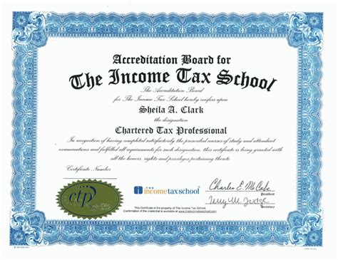 Ctp Certificate The Income Tax School