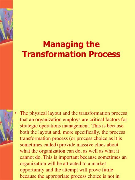 Pdf Managing The Transformation Process Dokumentips