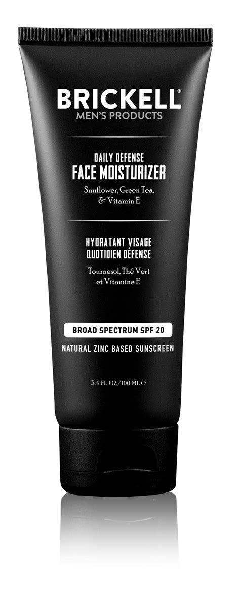 Brickell Mens Products Daily Defense Face Moisturizer With Spf 20 For