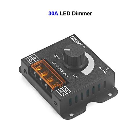 30a Led 조광기 Dc 12v 24v 스위치 조광기 램프 전구 드라이버 단일 색상 5050 3528 Led 스트립 조명 전원