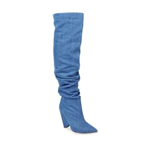 I Tested The Versatility Of Thigh High Boots In Denim And Here S What Happened