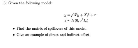 This Question Is From Spatial Econometrics ρ Is The