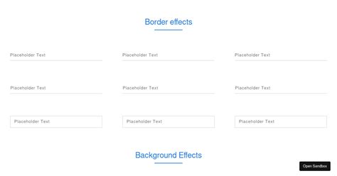 Efeito Nos Inputs Para Placeholder Border E Background Codesandbox