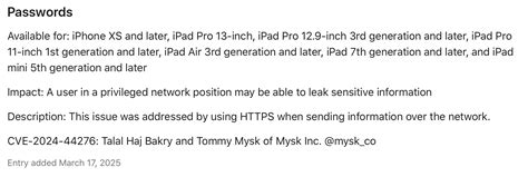 Apples Passwords App Was Vulnerable To Phishing Attacks For Nearly Three Months After Launch