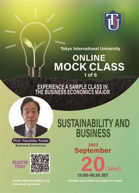 Tiu Mock Class 1 Of 6 Sustainability And Business Tiu Etrack