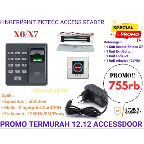 Jual ART G99Z Fingerprint ZKteco X6X7 125KHz Paket Accessdoor Shopee