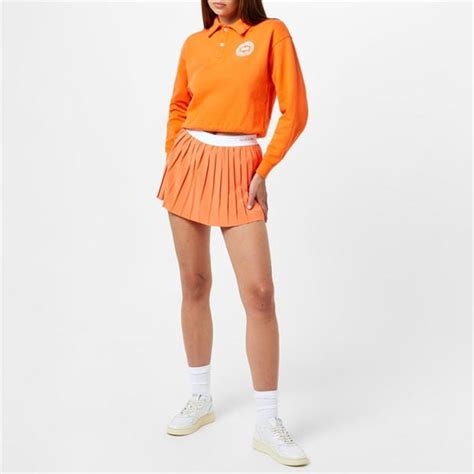 Sporty And Rich Classic Pleated Tennis Skirt Women Pomodorowht