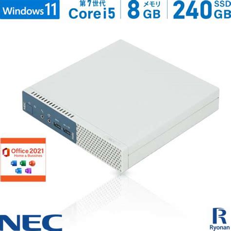 【office2021】【無線lan付き】【ミニpc】nec Mate Mk27mc 第7世代 Core I5 メモリ8gb 新品ssd