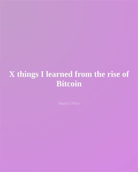 Shakti Web3 On Linkedin Bitcoin Cryptocurrency Finance Innovation