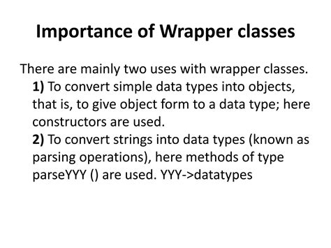 Wrapper Classes Pptx