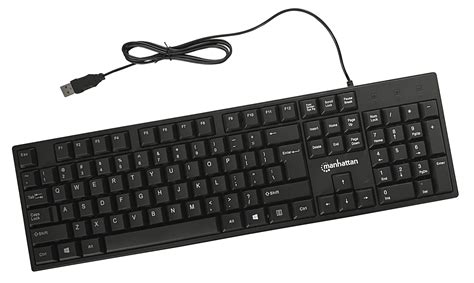 Buy Manhattan Wired Computer Keyboard Basic Black Keyboard With 4