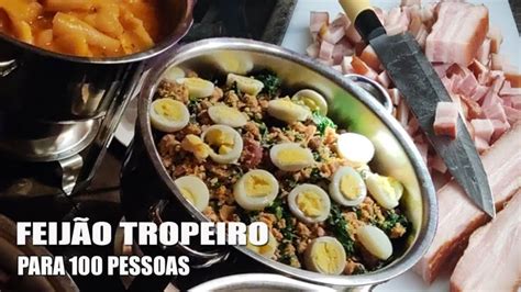 FEIJÃO TROPEIRO PARA 100 PESSOAS RECEITAS DA ROSA Food Ethnic