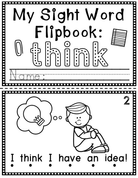Sight Word Flip Book Flipbook Think Made By Teachers