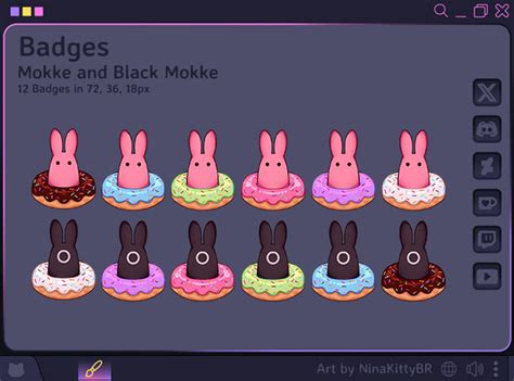 Badges Pack Mokke And Black Mokke By Ninakittybr On Deviantart