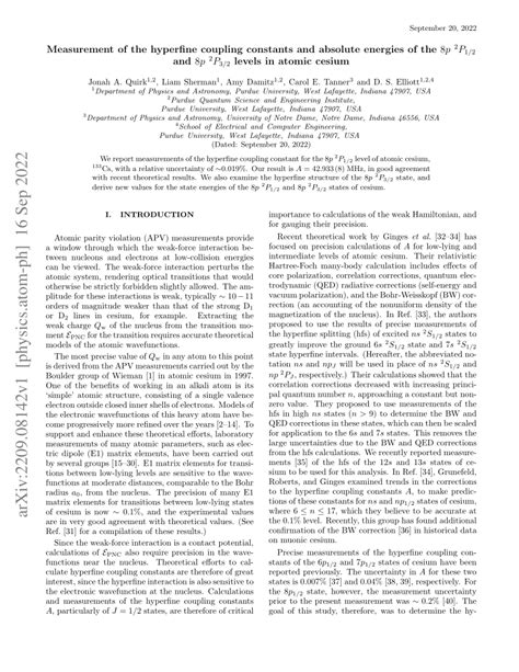 Pdf Measurement Of The Hyperfine Coupling Constants And Absolute