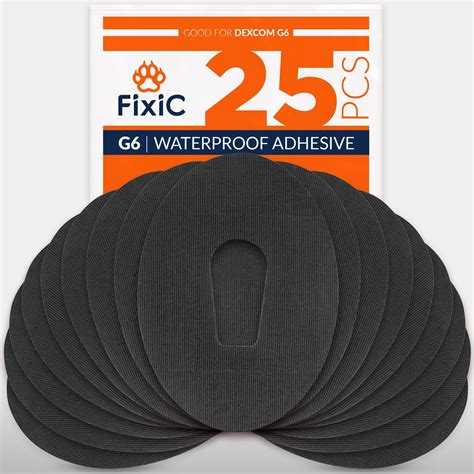 Fixic G6 Adhesive Patches 25 Pack Premium Waterproof Patches Pre Cut Back Paper Long