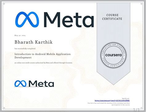 Completed Introduction To Android Application Development Course