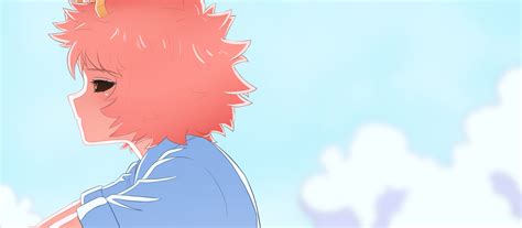 Safebooru Ashido Mina Black Sclera Blue Sky Boku No Hero Academia