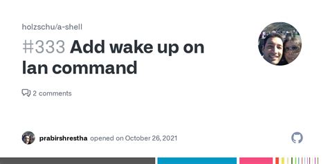 add wake up on lan command · issue 333 · holzschu a shell · github