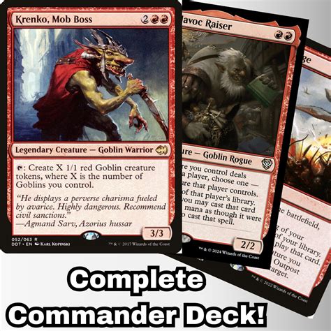 Krenko Mob Boss Commander Deck Edh 100 Magic Cards Custom Deck Mtg