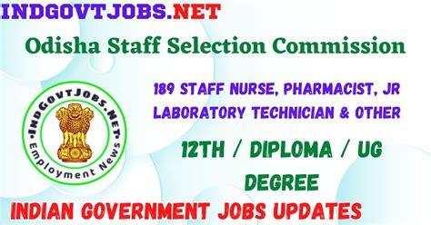 Ossc Recruitment 2023 189 Staff Nurse Pharmacist And Other Best Job