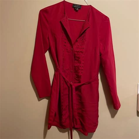 Ted Baker London Dresses Ted Baker Shirtdress In Dark Red Color