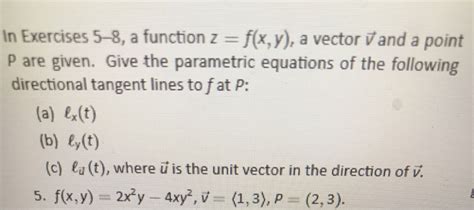 solved in exercises 5 8 a function z f x y a vector