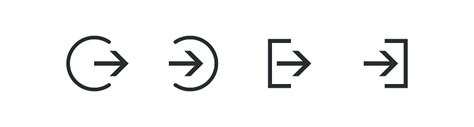 Login And Logout Icons Sign Vector Template Symbol Illustration Stock