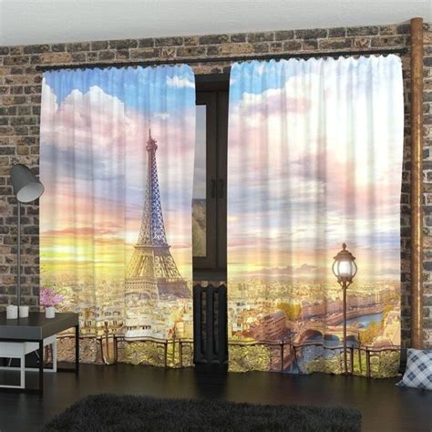 Фотошторы Парижский балкон 5 | Города.Блэкаут. Шторы и карнизы