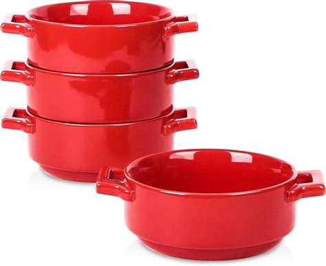 Ceramic Soup Bowls With Handles 24 Oz Porcelain Soup Crocks For French