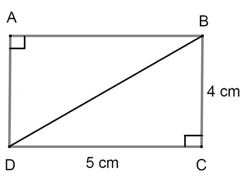 The Area Of Rectangle With 5cm Length And 4cm As Breadth As Begin