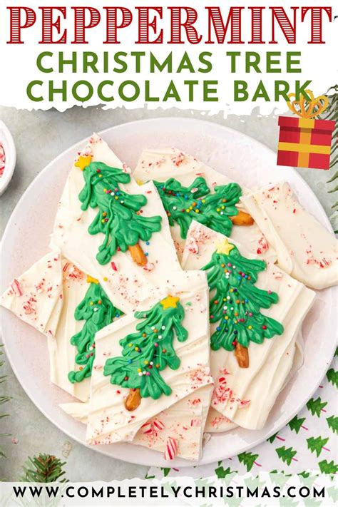 Christmas Tree White Chocolate Peppermint Bark
