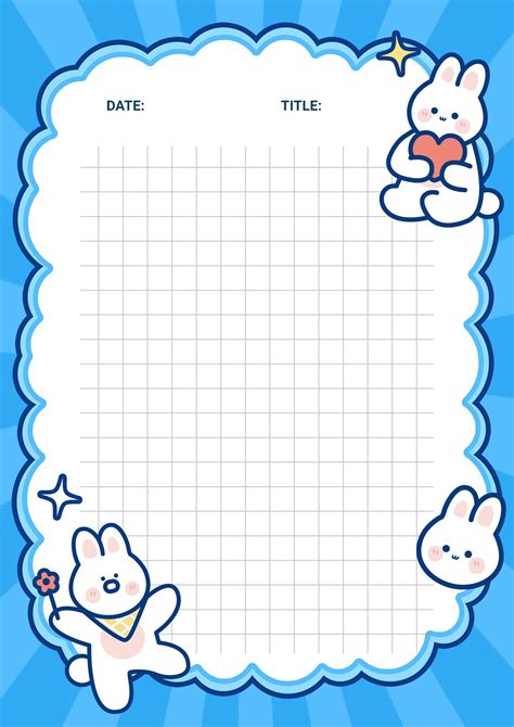 卡通可爱手绘笔记本内页手账作业本拍纸本 美图设计室
