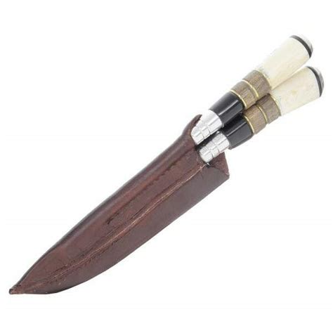 Conjunto Faca Em Inox E Chaira Com Cabo De Osso E Madeira E Bainha Facas Gaúcha 30133 Rodeo West