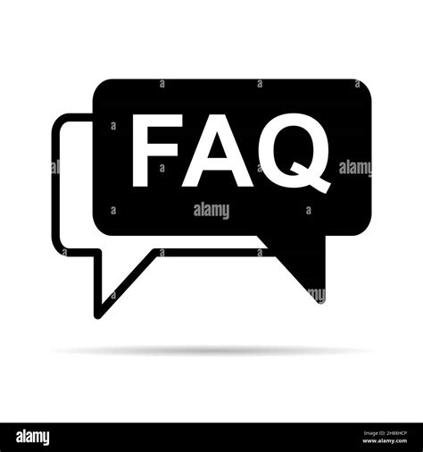 FAQ, frequently asked questions vector icon. Information speech bubble ...