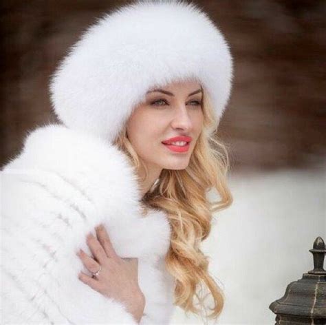 White Fur Russian Style Headband Fur Fashion Russian Style Hat