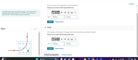 Solved In The Bainbridge Mass Spectrometer Figure 1 ﻿the
