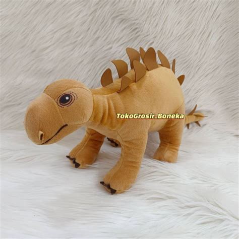 Jual Boneka Dinosaurus Stegosaurus Coklat New Dino Jurasic Bahan Lembut